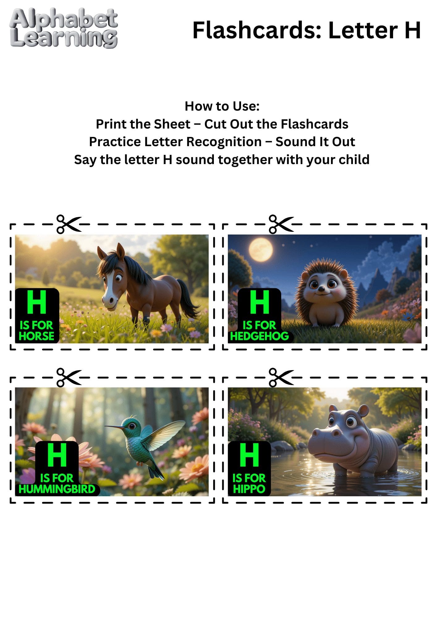 The Letter H | Alphabet Learning
