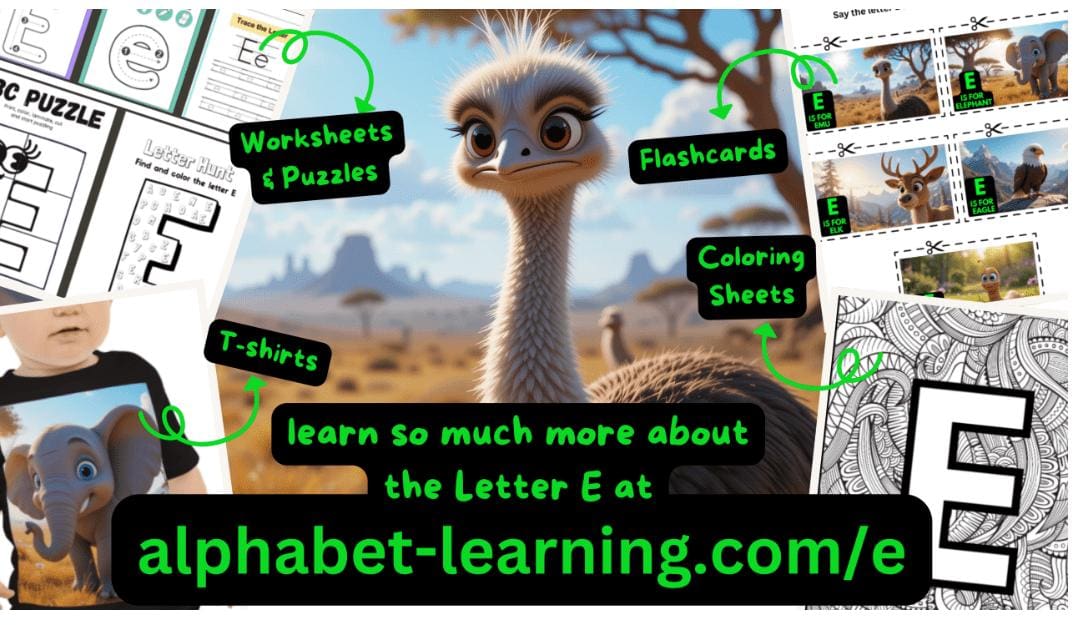 The Letter E | Alphabet Learning
