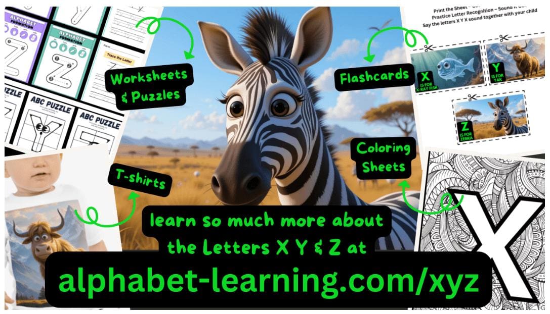 The Letters X Y Z | Alphabet Learning
